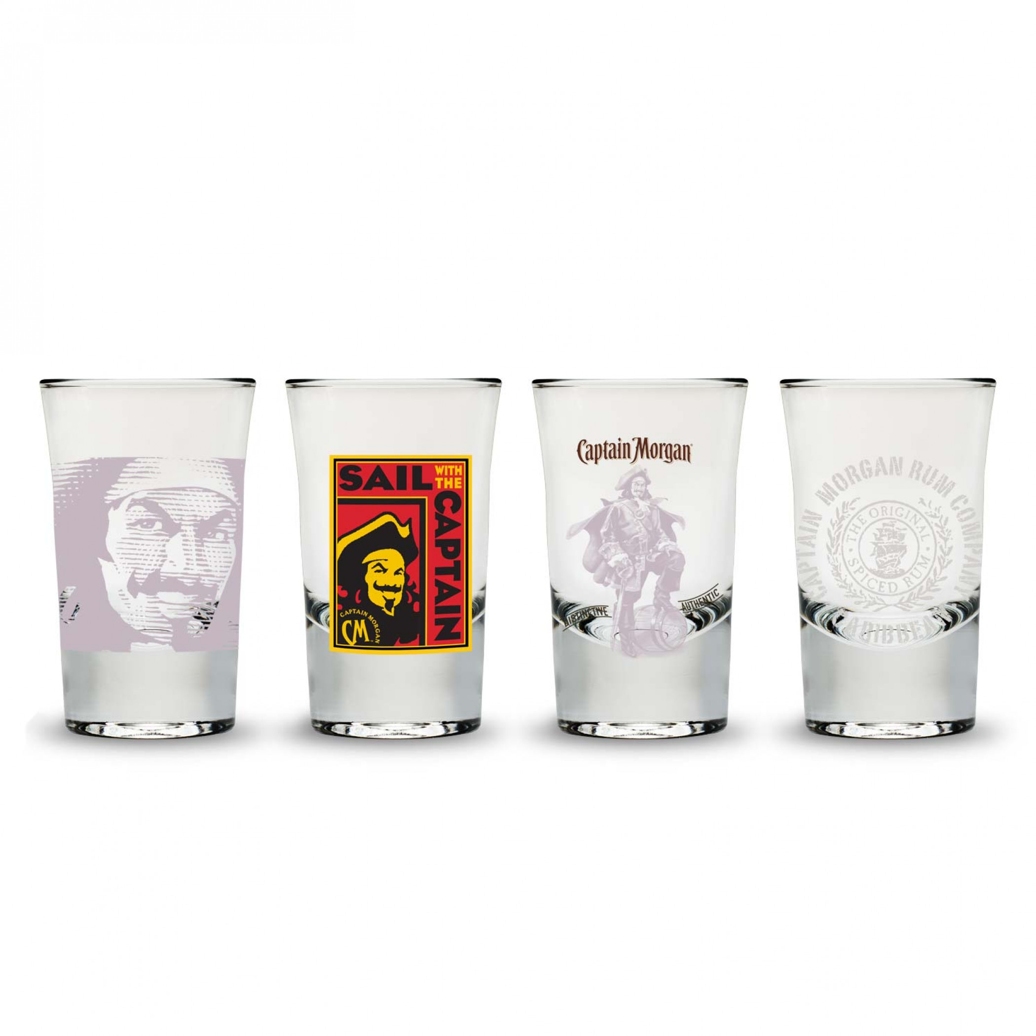 Captain Morgan 4 PC Shot Glass Set | Brew-Shirts.com